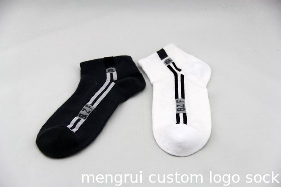 custom logo, design, color knitted cotton black sports socks