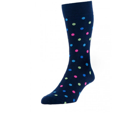 custom dotted design cotton mens dress socks