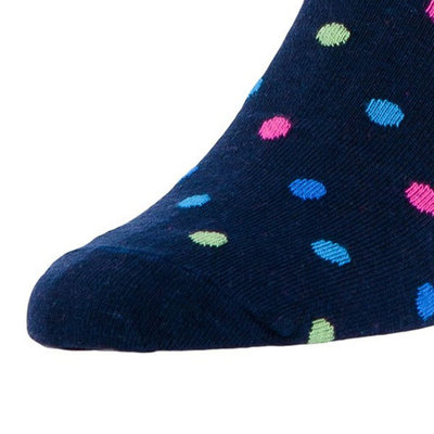 custom dotted design cotton mens dress socks
