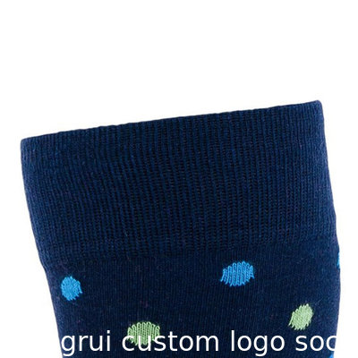 custom dotted design cotton mens dress socks