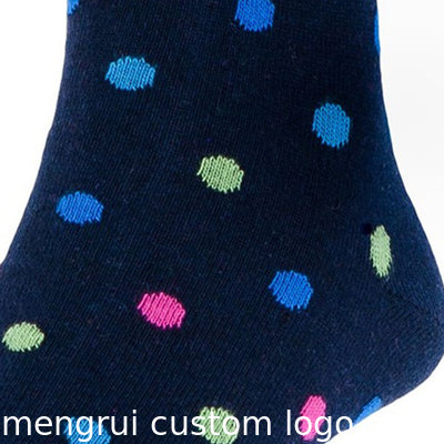 custom dotted design cotton mens dress socks