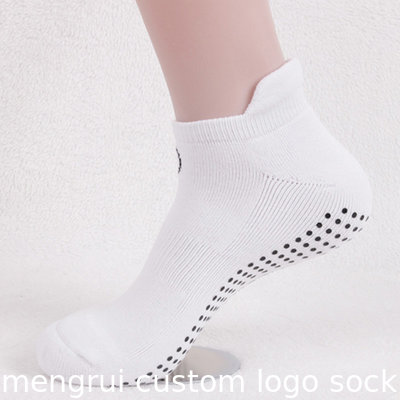 Custom logo, desig white Colour with Anti-Slip Dots socks