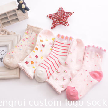 100% breathable, eco-friendly custom design cute cotton Baby socks