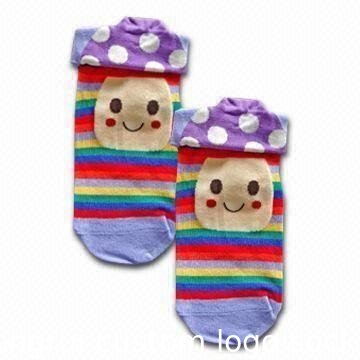 Custom desig, color 3-D  Jacquard Children's Cotton Socks