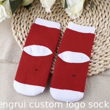 Custom color, design soft Christmas cute Cartoon Print sweet Terry Socks