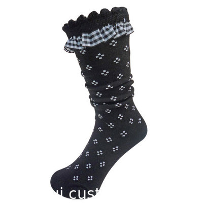 High quality and comfortable soft cotton cute girl's lace socks