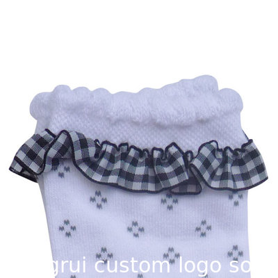 High quality and comfortable soft cotton cute girl's lace socks