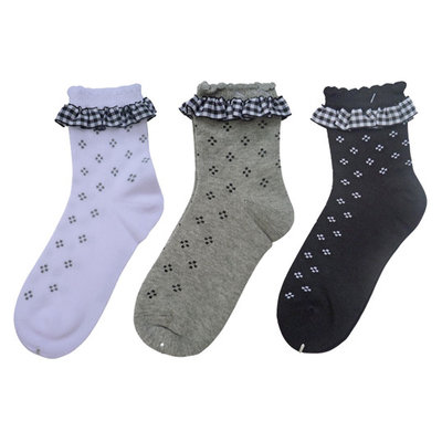 High quality and comfortable soft cotton cute girl's lace socks