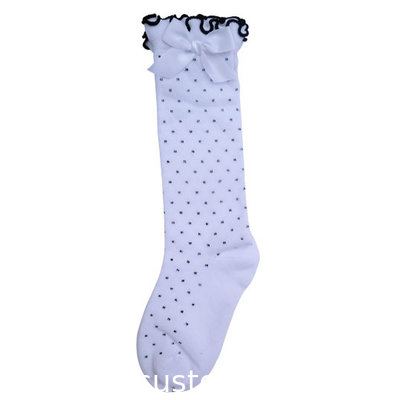 Knitted soft and comfortable custom design butterfly Children's cute lace socks