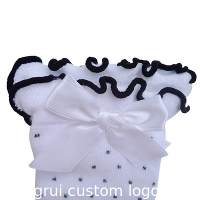 Knitted soft and comfortable custom design butterfly Children's cute lace socks