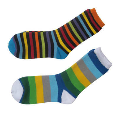 Custom color cotton Striped Patterned Children's Socks
