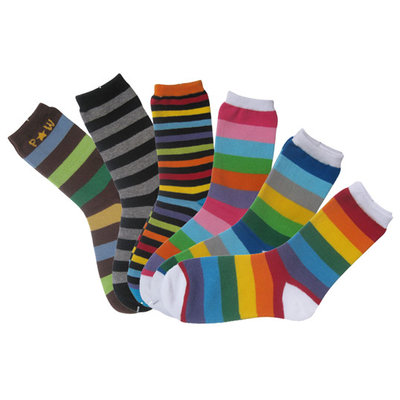 Custom color cotton Striped Patterned Children's Socks