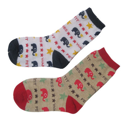 Custom design, color knitted soft cotton cute Children socks