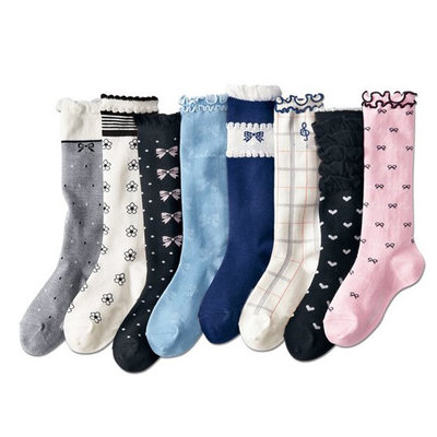 Single-Cylinder Colorful soft comfortable  cotton patterned Socks for kids