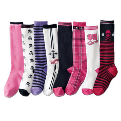 Single-Cylinder Colorful soft comfortable  cotton patterned Socks for kids