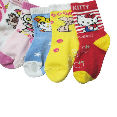 High quality soft cotton with elastic fiber blend Cartoon Cotton Socks