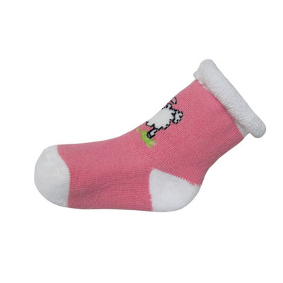 Custom logo, design, color soft  knitted cute terry Infant's socks