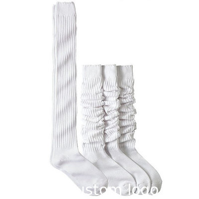 Custom color knitted over the knees chunky school socks