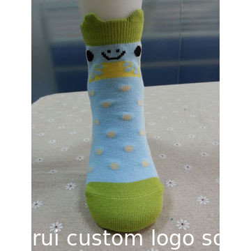 Cute custom logo, designed cotton ankle socks