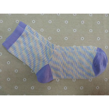Custom logo, design 100% Cotton knitted crew socks