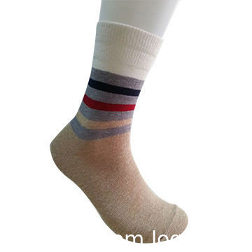 Custom logo knitting classic colorful stripes Cotton crew socks