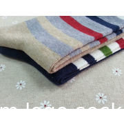 Custom logo knitting classic colorful stripes Cotton crew socks