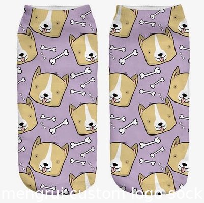 Custom logo, design 3D Women Funny Mix Patterns Printed Seamless Socks