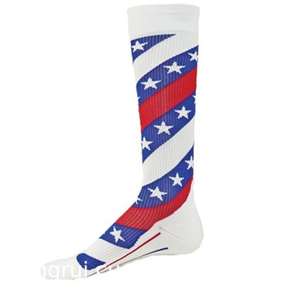 Custom logo, design knitted cute fashion print american flag socks