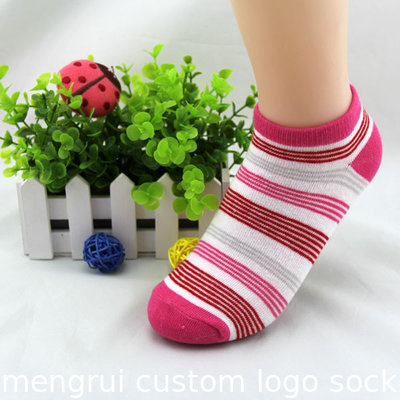 Custom logo, design high Quality 100% Cotton Women Ankle Socks