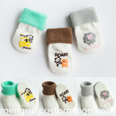 Custom logo, design cute babes pure cotton non-slip socks