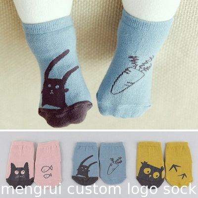 Custom logo, design kids boys girls cotton blend socks