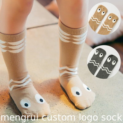 Custom logo, design kids girls socks casual organic cotton