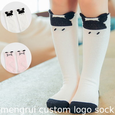 Custom logo, design sweet Baby Toddlers Kids Dot Solid Spring Autumn Soft Cartoon printing cotton socks