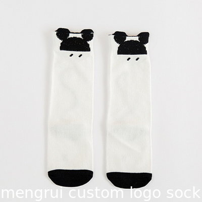Custom logo, design sweet Baby Toddlers Kids Dot Solid Spring Autumn Soft Cartoon printing cotton socks