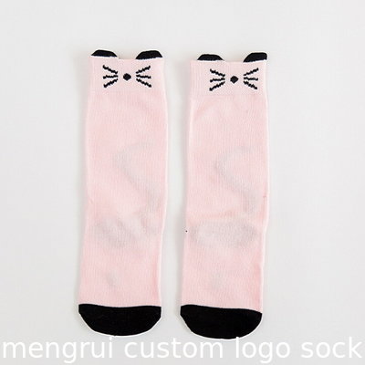 Custom logo, design sweet Baby Toddlers Kids Dot Solid Spring Autumn Soft Cartoon printing cotton socks