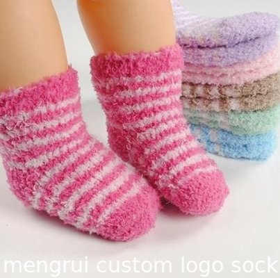 Custom logo, design Soft Cloth Baby Socks Winter Warm Unisex Newborn Infant Kids Sock