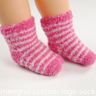 Custom logo, design Soft Cloth Baby Socks Winter Warm Unisex Newborn Infant Kids Sock