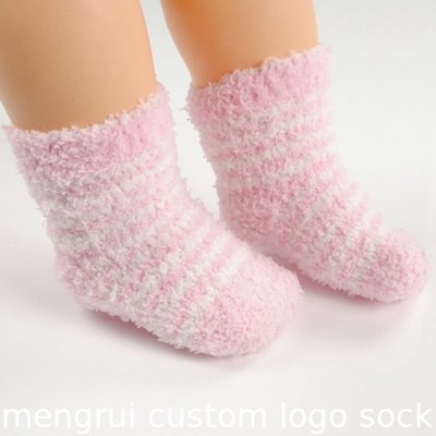 Custom logo, design Soft Cloth Baby Socks Winter Warm Unisex Newborn Infant Kids Sock
