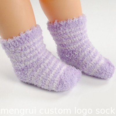Custom logo, design Soft Cloth Baby Socks Winter Warm Unisex Newborn Infant Kids Sock
