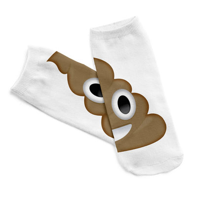 Women Funny Short Newest 3D Print Emoji Patterns ankle Sock