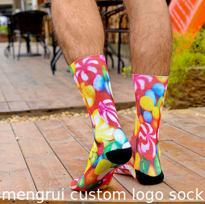 Custom new sublimated 3D printing socks digital print fruit ankle socks