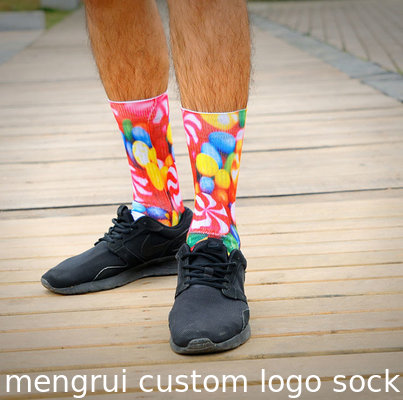 Custom new sublimated 3D printing socks digital print fruit ankle socks