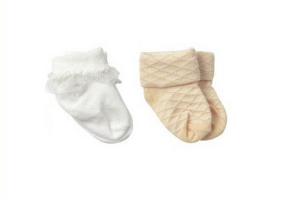 Custom logo, desigm Toddlers Turnup Socks Baby Soft Socks