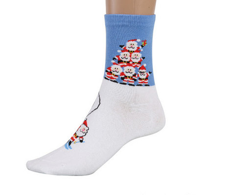 Custom logo, design Christmas Women Cotton Warm Compression Sock