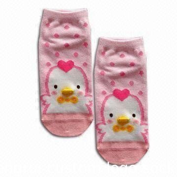Custom design, color cute 3-D  Jacquard Children's Cotton Socks