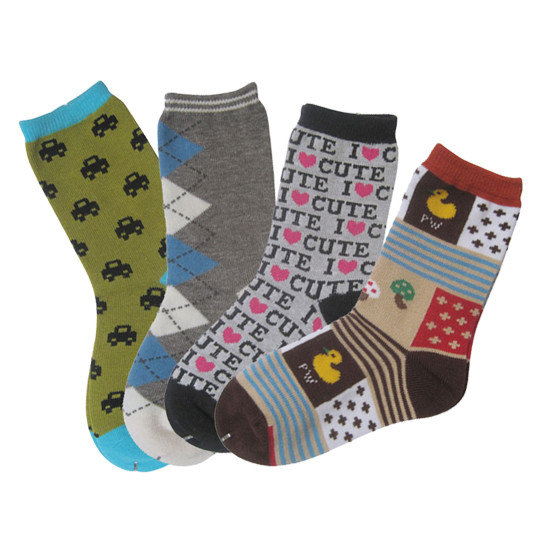 Knitted soft custom color, design classic Patterned Kid Socks