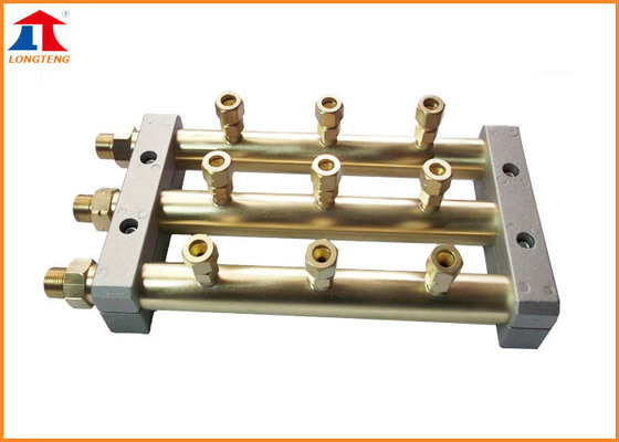 OEM Industrial 3 Outlet Gas Distributors , CNC Flame Cutting Machine Accessories
