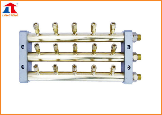 Brass 5 Outlet Gas Distributors And One Gas Inlet For Oxy Fuel Gas With CE , ISO