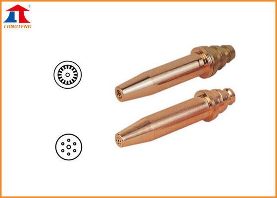 Copper Acetylene Propane Gas Cutting Nozzle With Cutting Thickness Reach To 300mm