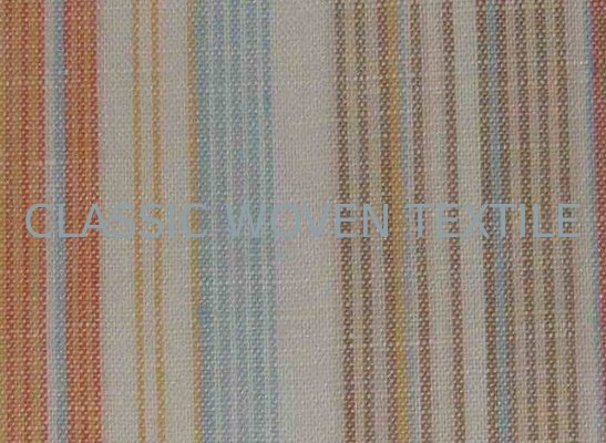 55/45 RAMIE COTTON YARN DYED FABRIC WITH STRIPE      CWT#2119